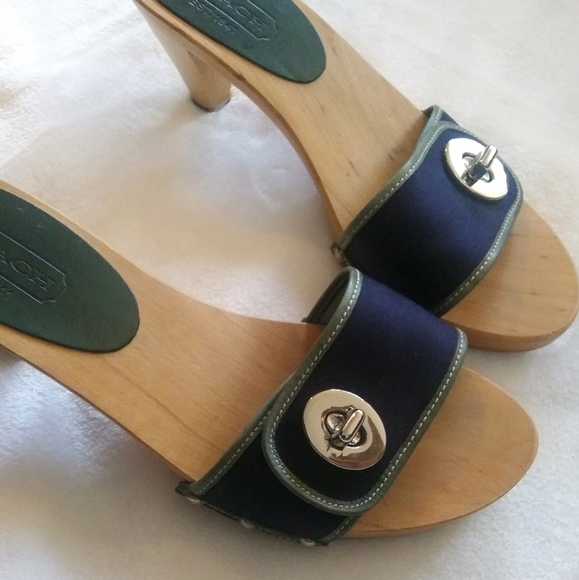 Coach | Shoes | Coach Wooden Slides | Poshmark